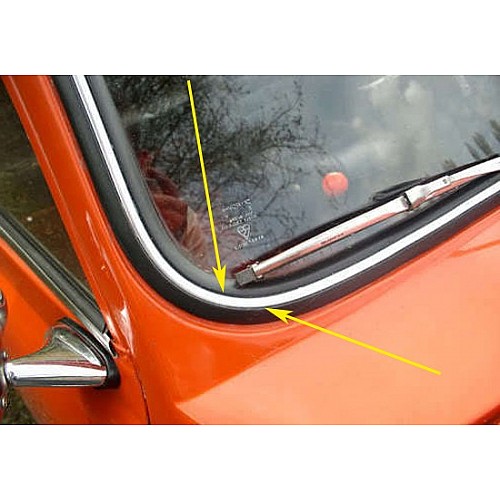 Classic Mini Front & Rear WindScreen Rubber Seals inc Chrome effect ...