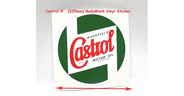 Castrol Classic Oils 9" Body Work Sticker (225mm) Castrol-STR599 ...