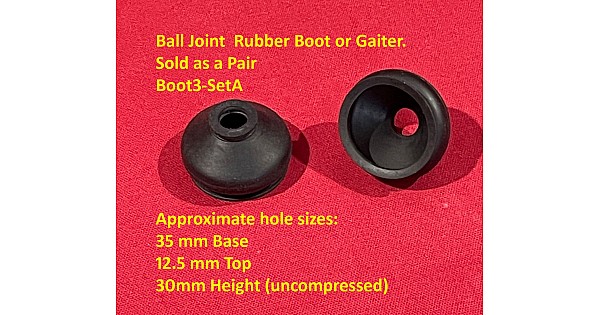 Ball Joint Rubber Boot or Gaiter. Sold as a Pair Boot3-SetA - Boot3-SetA