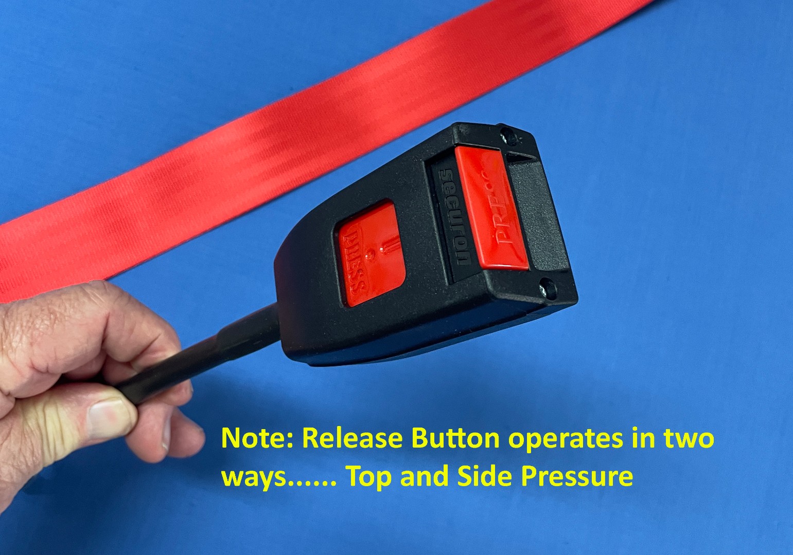 Securon Inertia Reel Front Seat Belt (314cm) and Anchor kit (RED ...