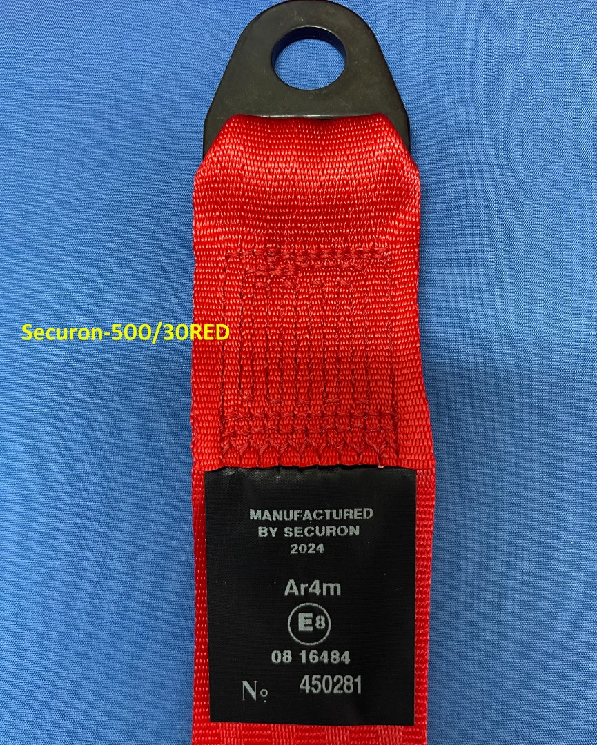 Securon Inertia Reel Front Seat Belt (314cm) and Anchor kit (RED ...