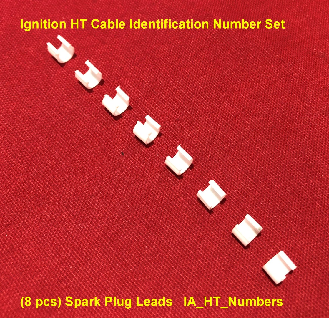 HT Ignition Lead Cable Identification Number Set (8 pcs) Spark Plug ...